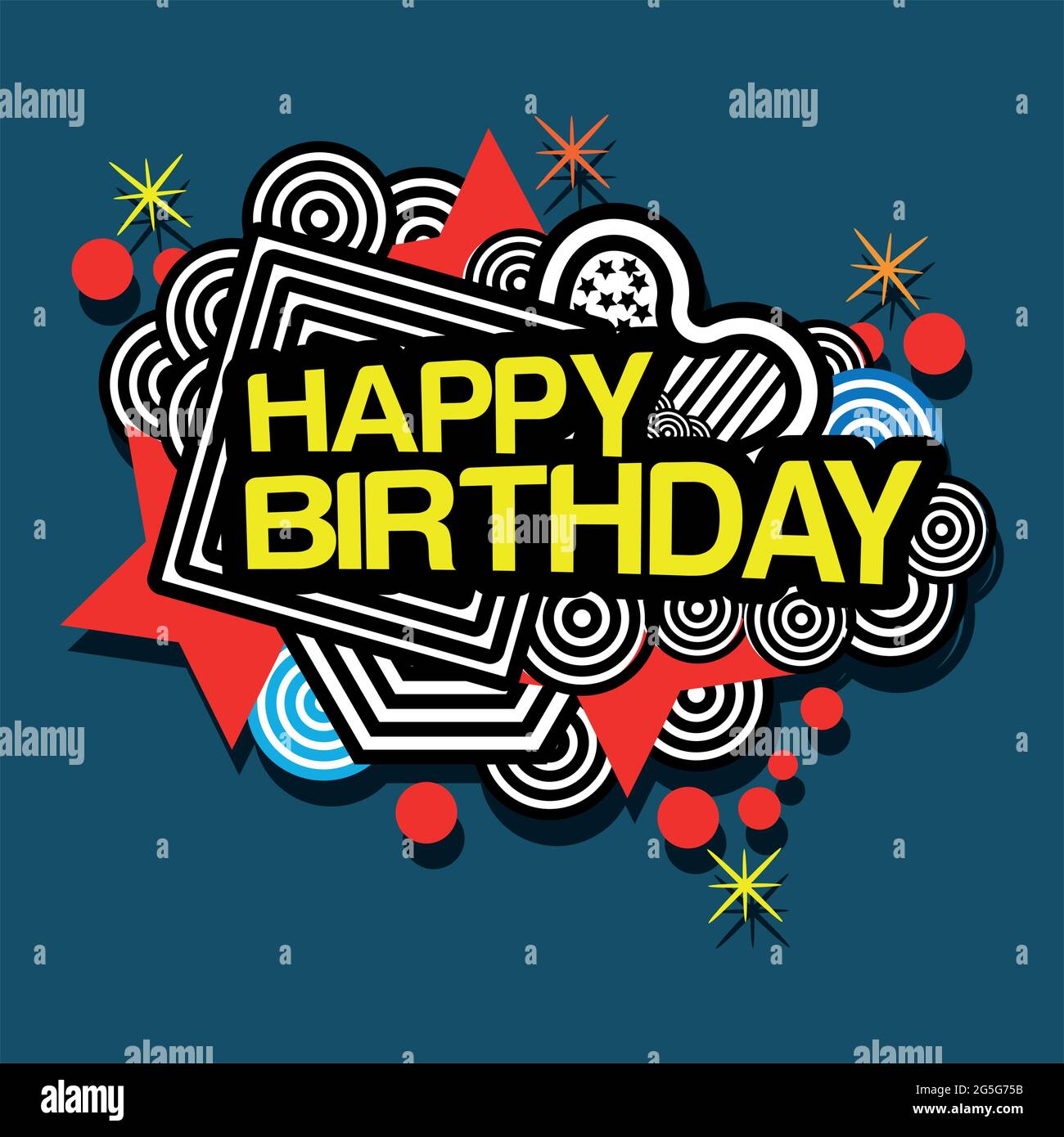 Happy birthday funny hand Stock Vector Images - Alamy - All For One