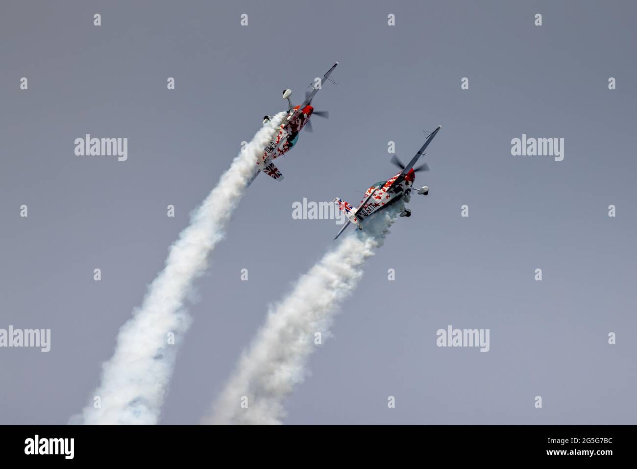 Global Stars Aerobatic team performing at Shuttleworth Flying Festival ...