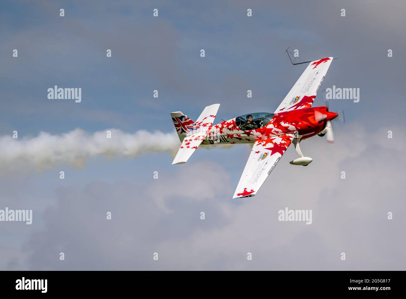 Global Stars Aerobatic team performing at Shuttleworth Flying Festival ...