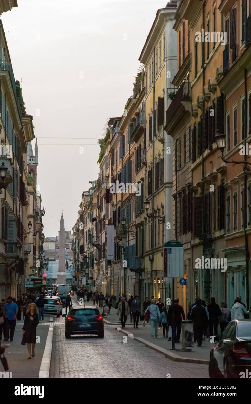 ROME, ITALY - APRIL 16 2018 : Street in Rome Stock Photo - Alamy