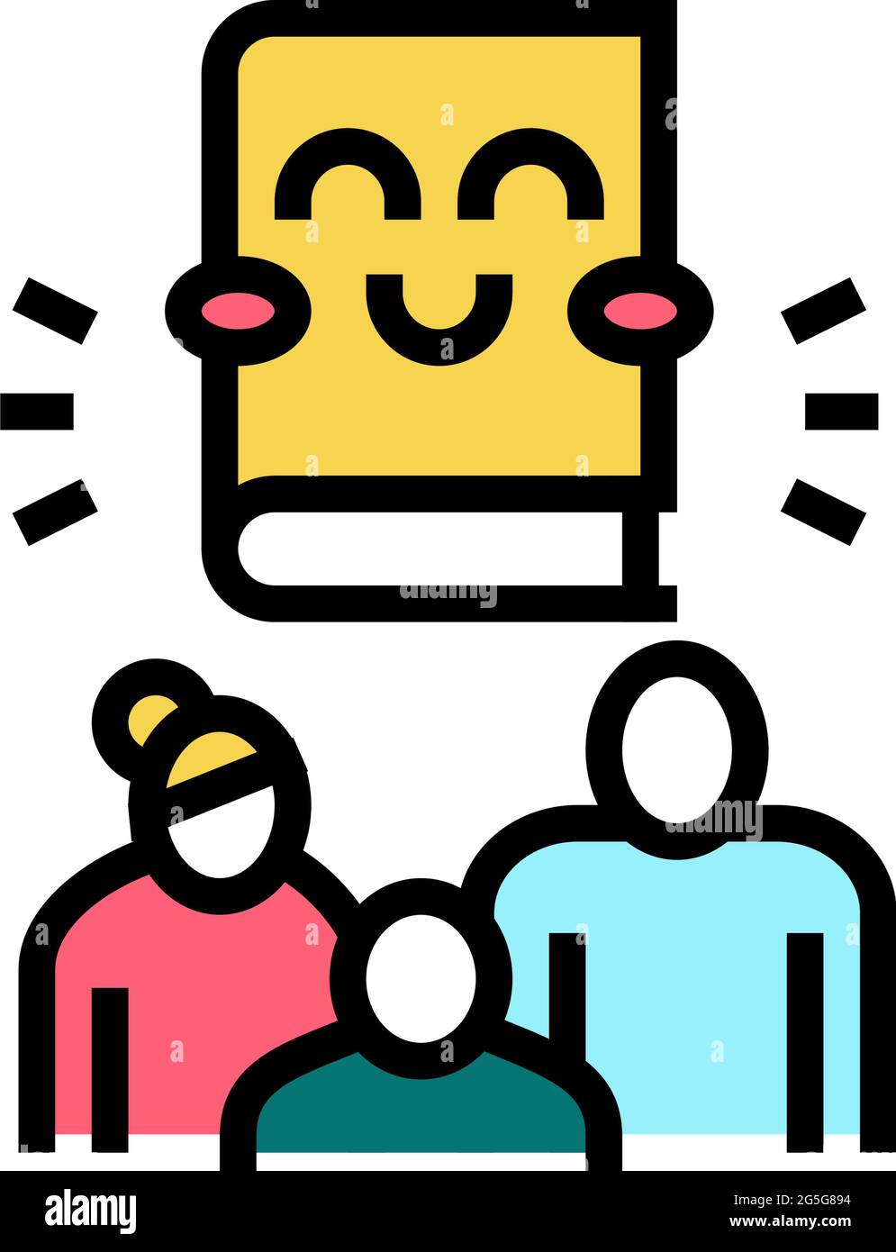 book for family color icon vector illustration Stock Vector Image & Art ...
