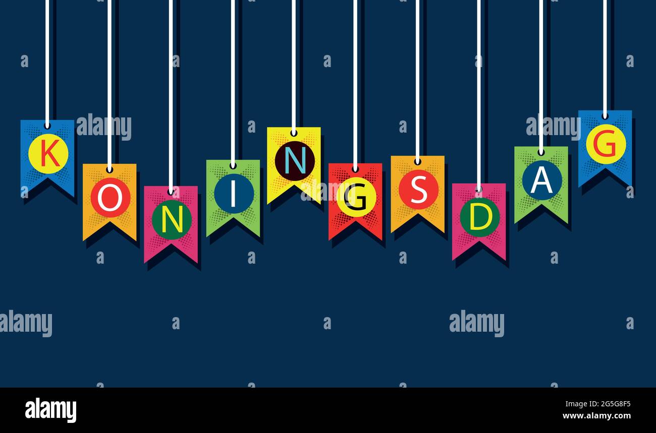 Vector illustration. background Netherlands Koningsdag of April 27 ...