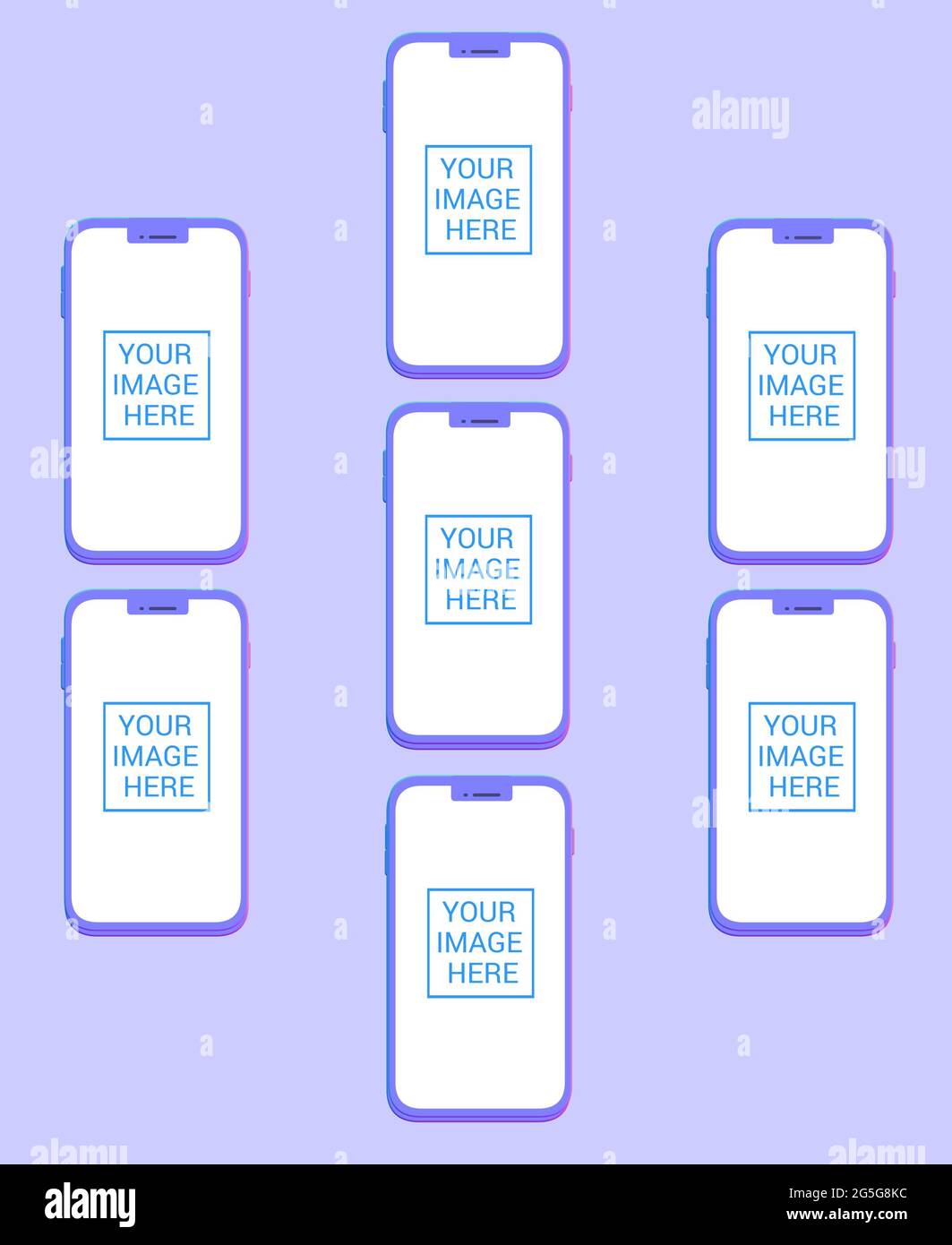 mobile phone design 3d illustration 2021 Stock Photo - Alamy