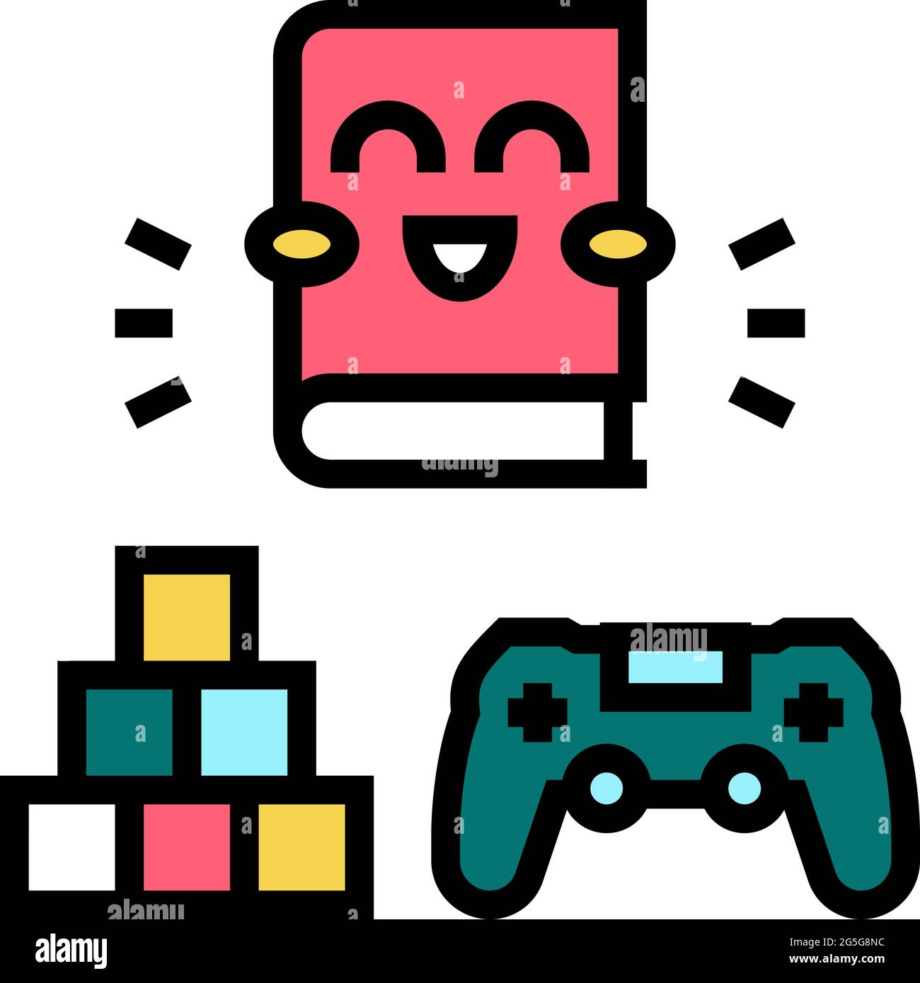 gaming book color icon vector illustration Stock Vector Image & Art - Alamy