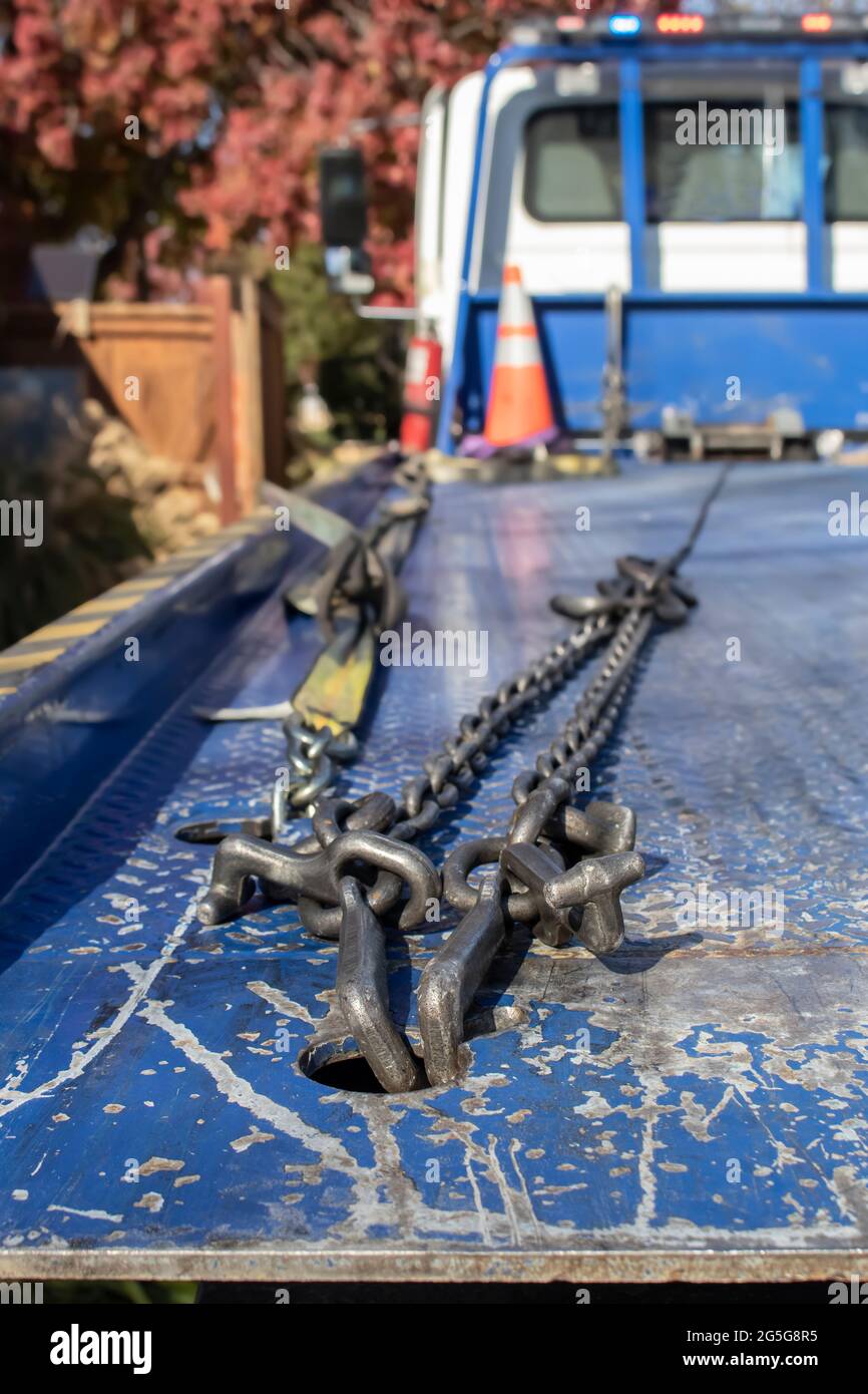 Steel chain with hooks hi-res stock photography and images - Alamy