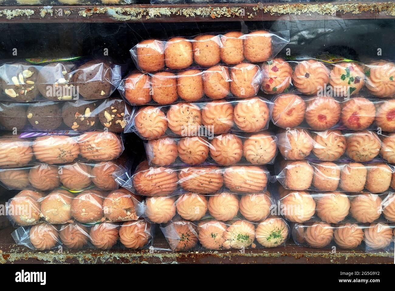 Indian shop biscuits packs Stock Photo - Alamy