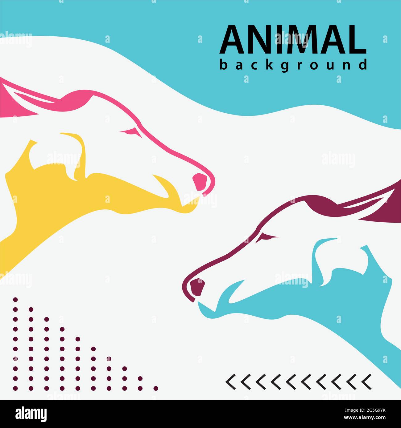 Animal background, colorful background. Flat design. Vector ...