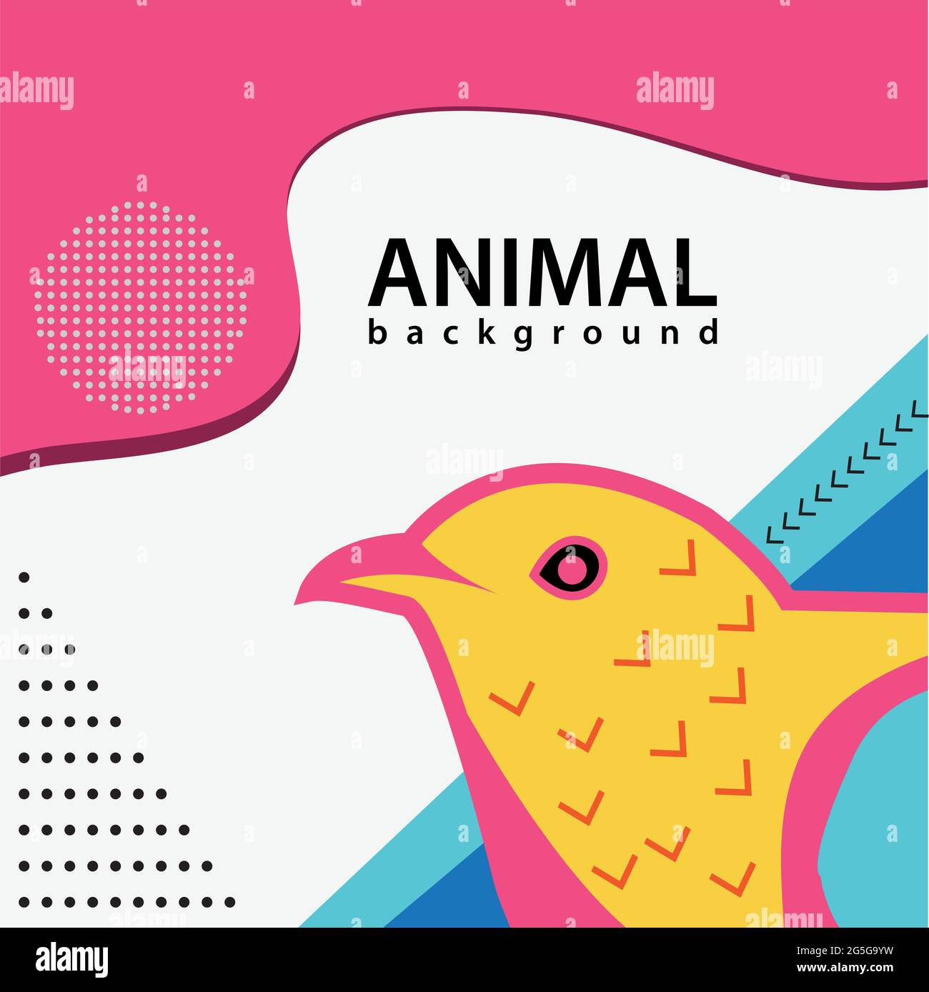 Animal background, colorful background. Flat design. Vector ...