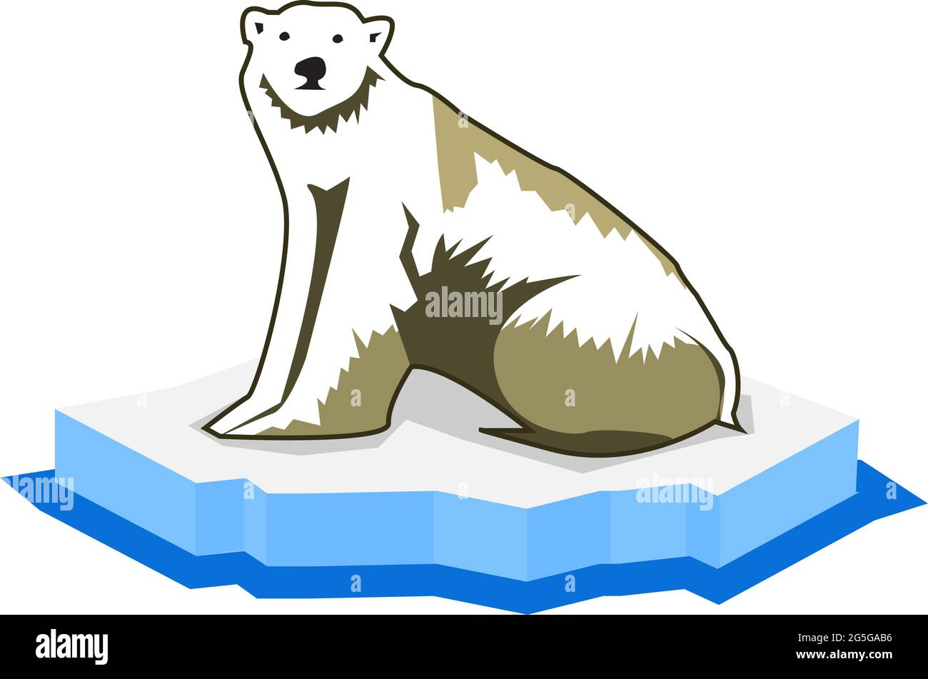 Polar bear icon, flat design. Animal logo Stock Vector Image & Art - Alamy