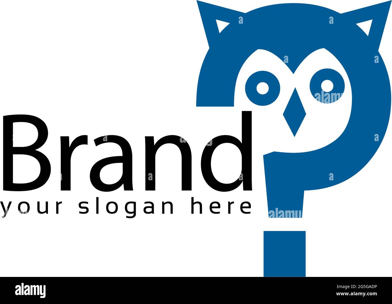 Question mark and owl logo. Vector illustration about birds Stock ...