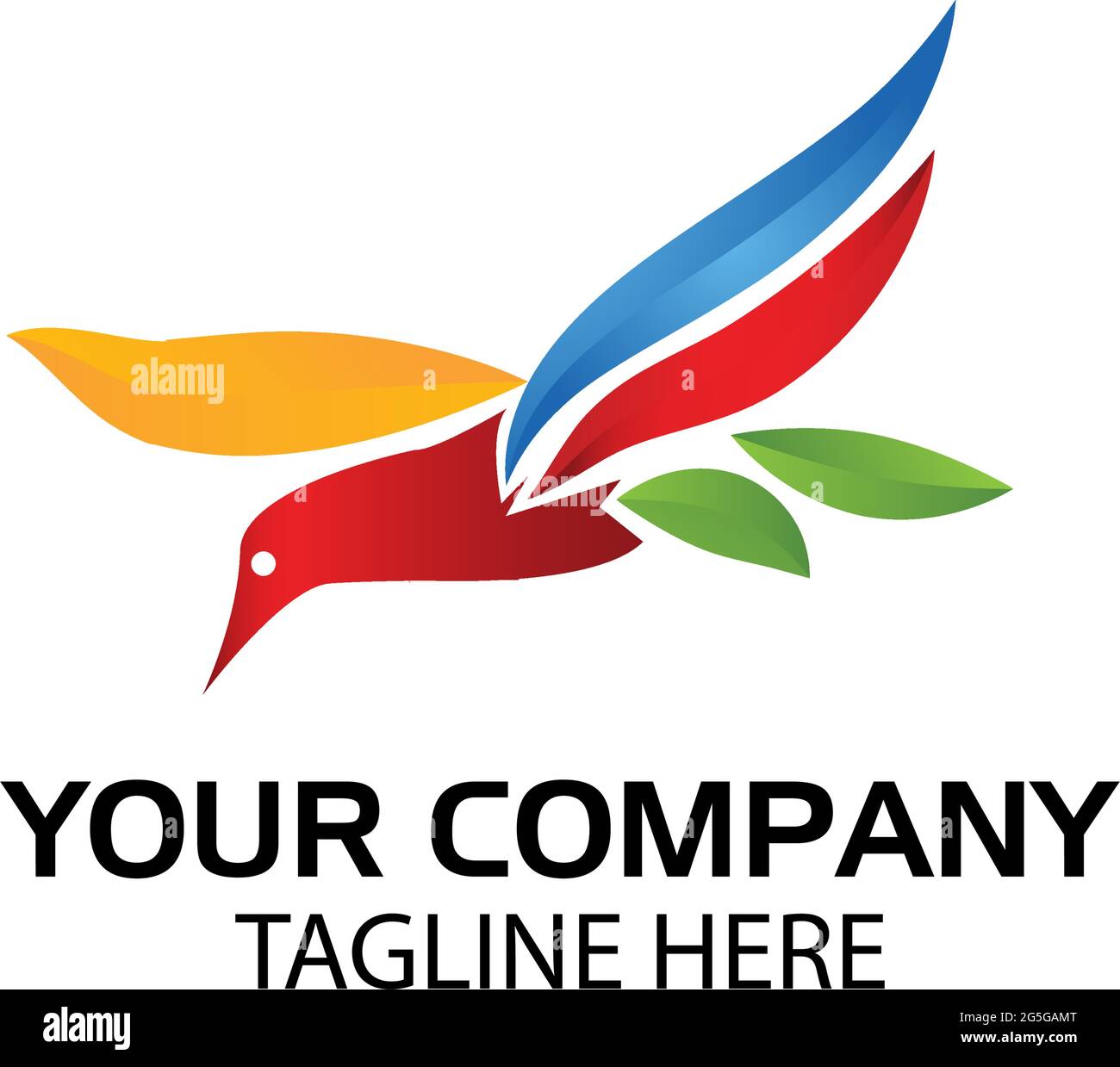 Colorful bird logo. Vector Illustration on white background Stock ...