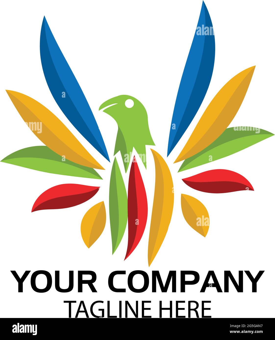 Colorful bird logo. Vector Illustration on white background Stock ...