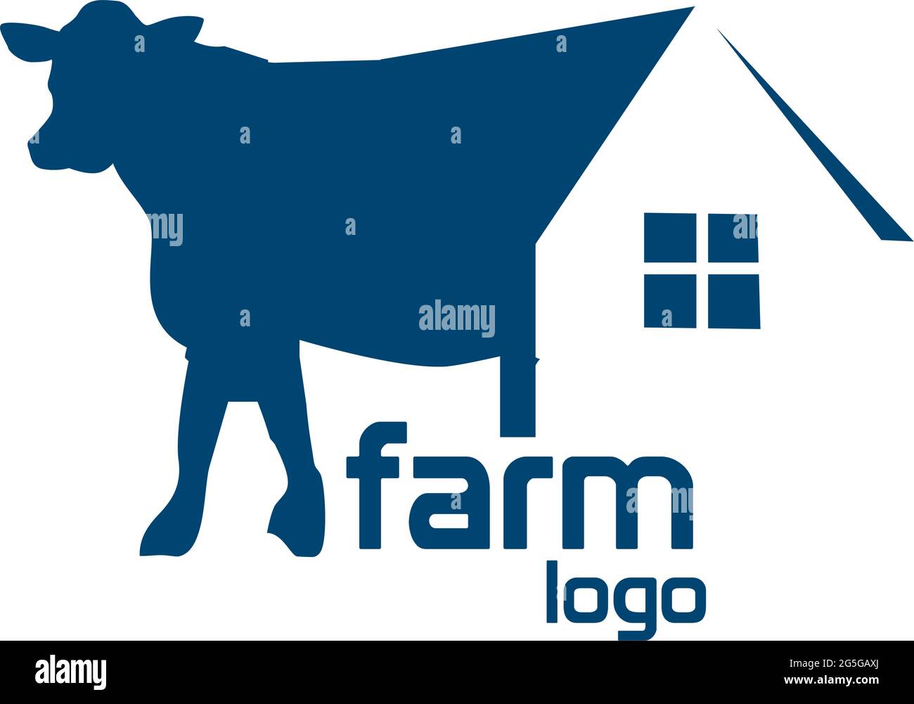 Cow house stock logo vector. Abstract house logo. Vector Illustration ...