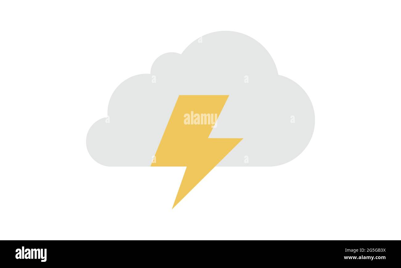 Electric storm weather isolated icon vector image Stock Vector Image ...