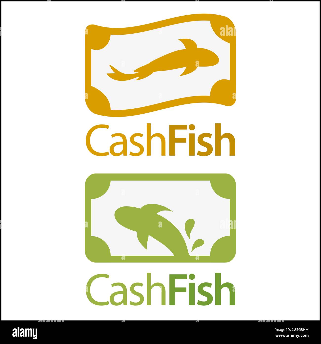 Cash Fish Icon. Vector illustration on white background. Stock icon ...