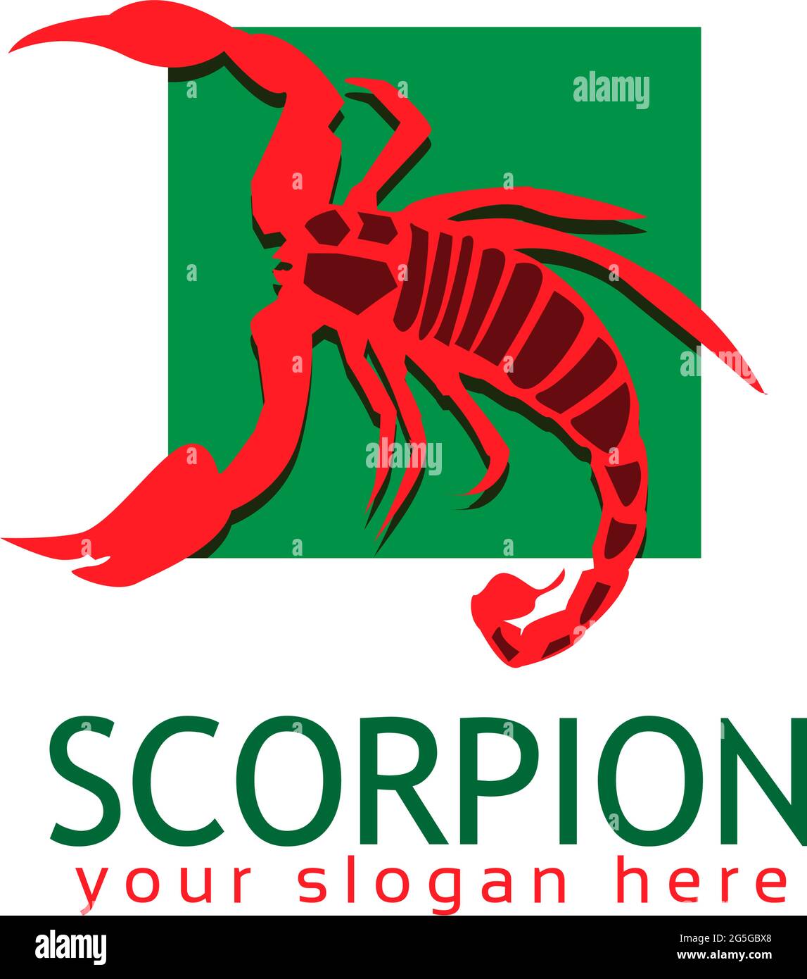 Scorpion logo stock logo template, flat design. Red Scorpion logo Stock ...