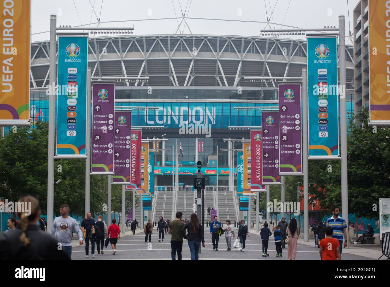London, UK. June 27th : Wembley stadium pictured Stock Photo - Alamy