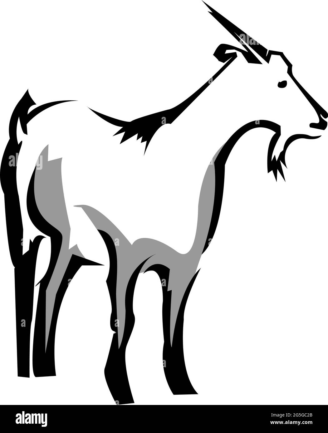 Goat logo stock, goat silhouette, flat design Stock Vector Image & Art ...