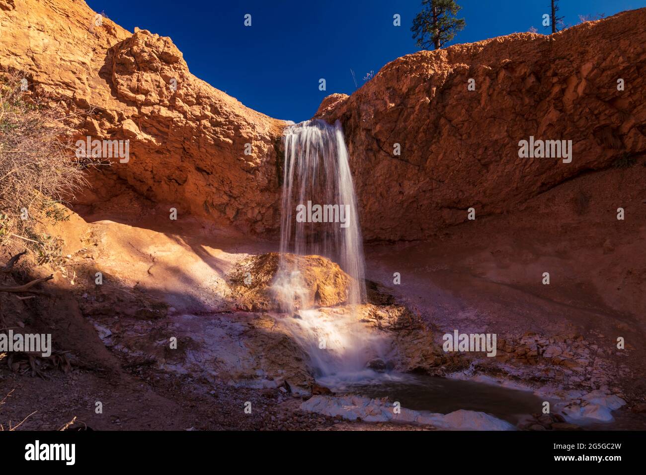 Waterfall in Water Canyon in Bryce Canyon National Park, Utah Stock ...