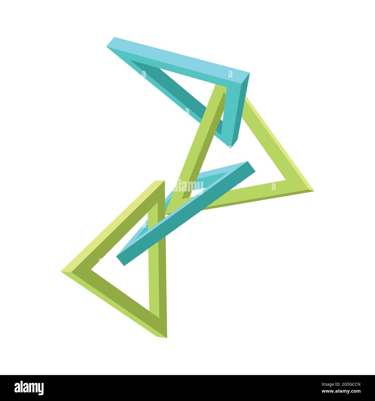 Four three-dimensional triangles crossing each other. Abstract ...