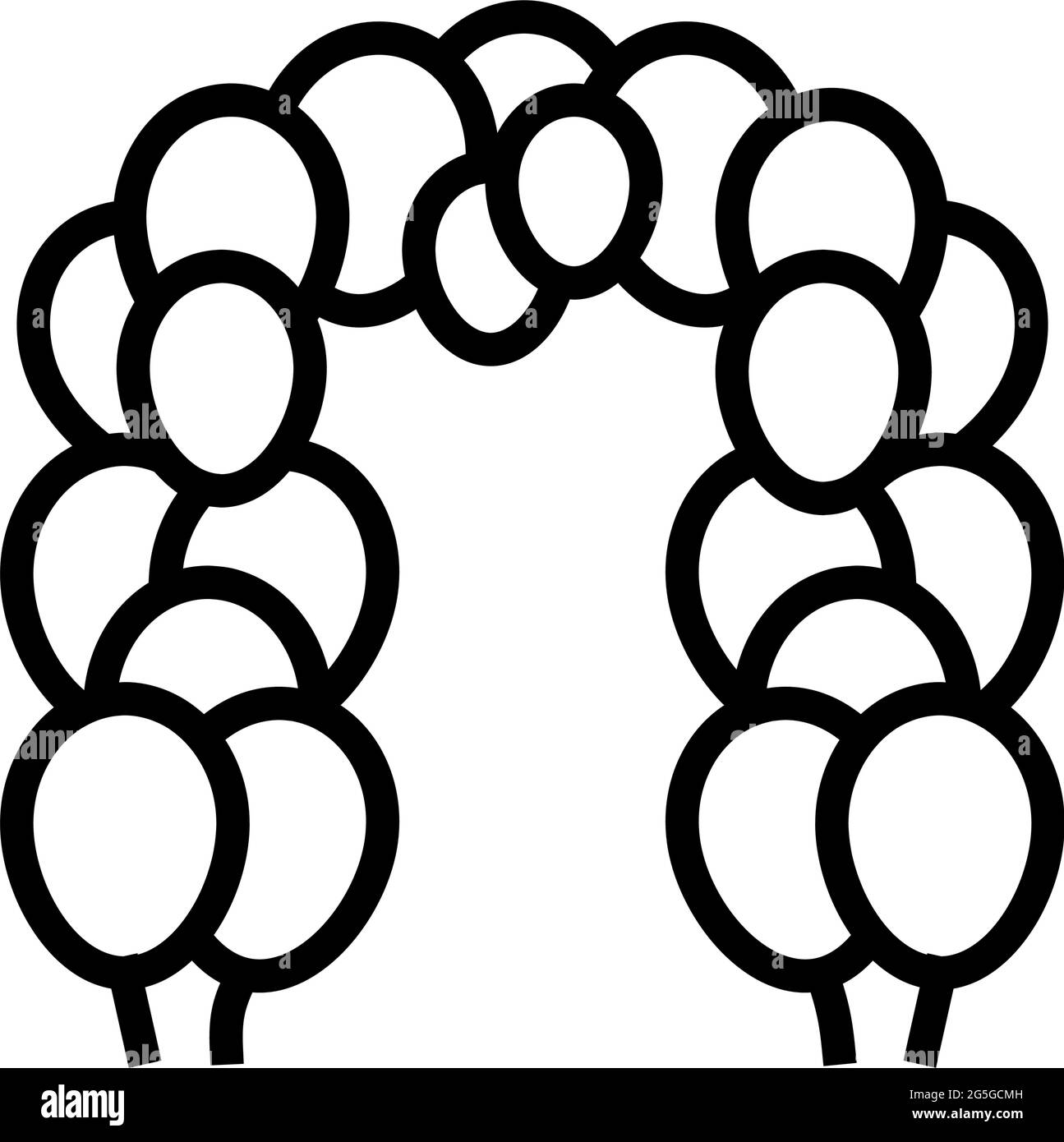 balloon arch and column line icon vector illustration Stock Vector ...