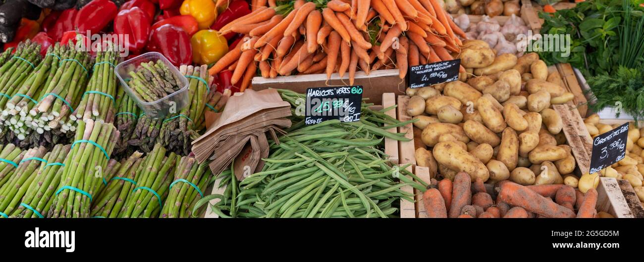 vegetables on french market Stock Photo - Alamy