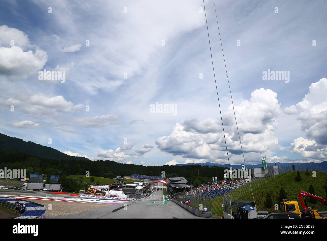 Spielberg, Osterreich. 27th June, 2021. Spielberg track first corner ...
