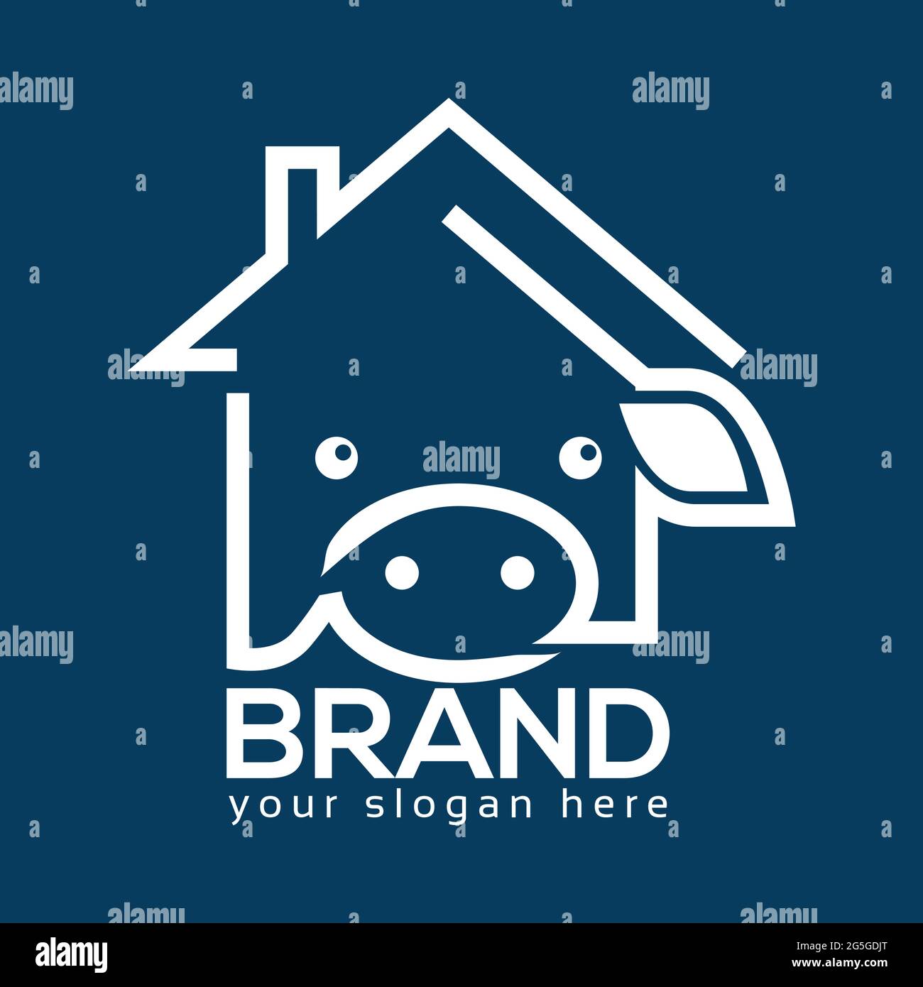Pig pet house Stock Vector Images - Alamy