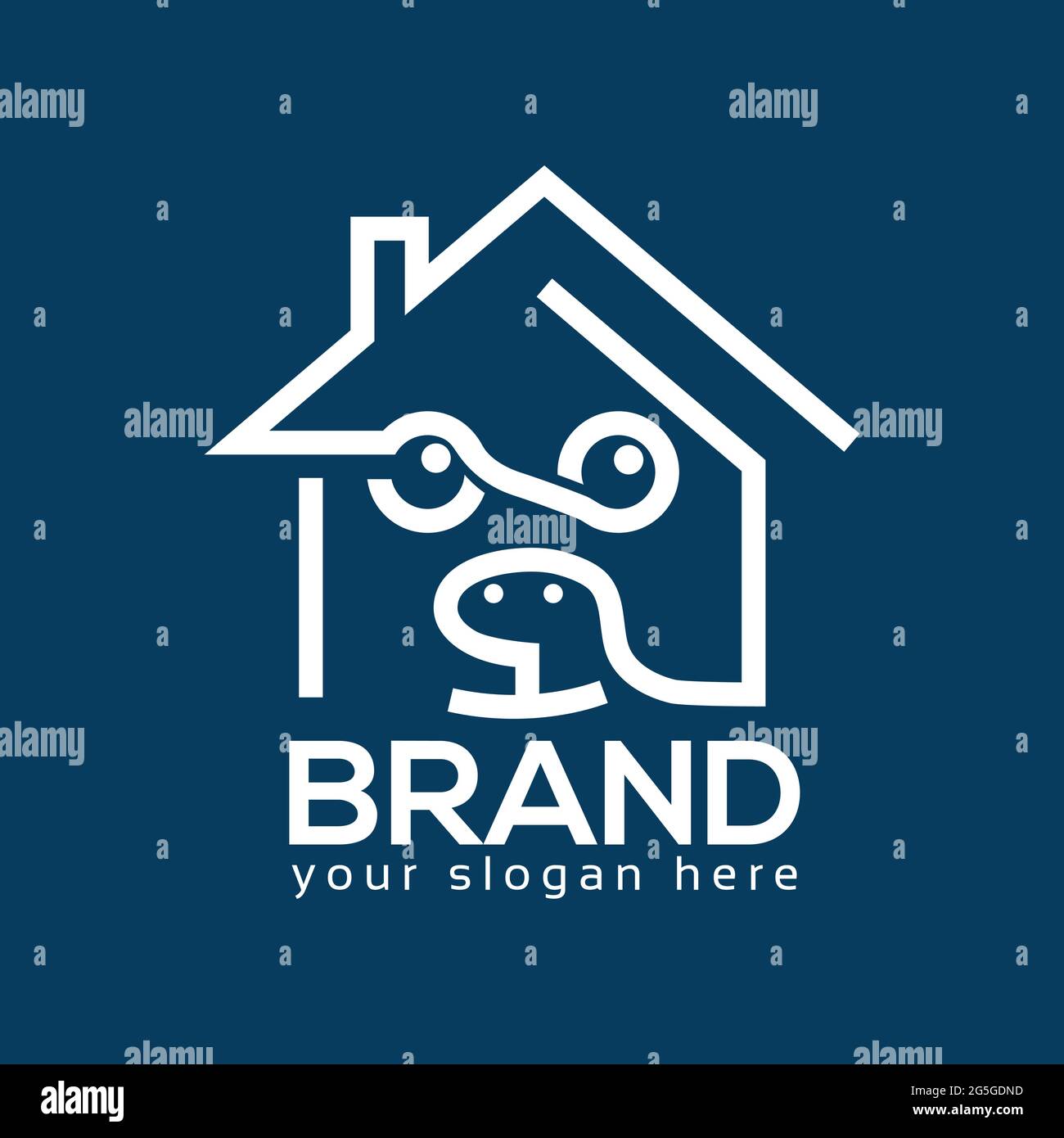 Scary house icon flat Stock Vector Images - Alamy