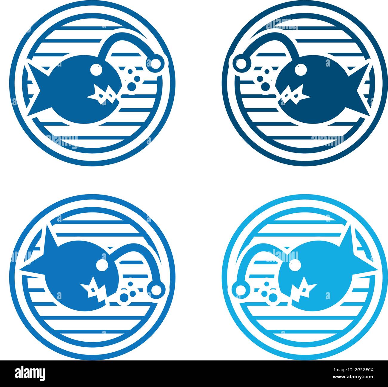 Collection of Piranha icon. Flat logo design Stock Vector Image & Art ...