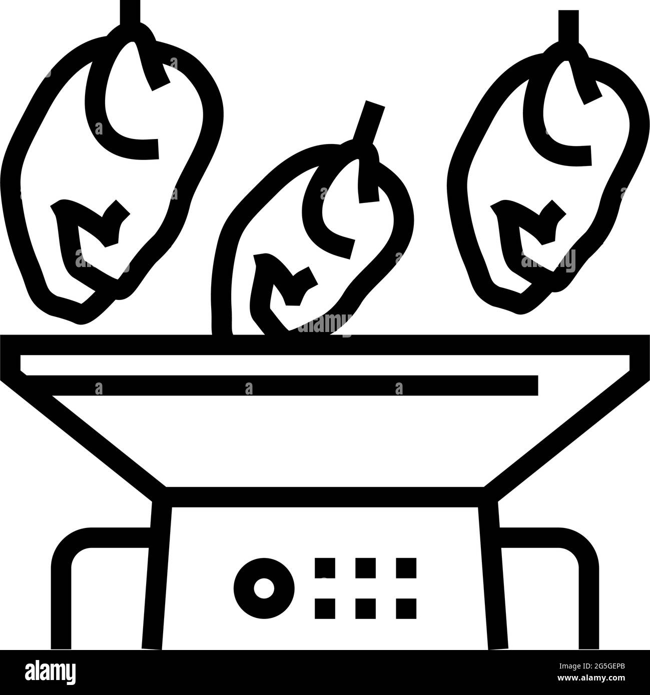 mincing machine chicken meat factory line icon vector illustration ...