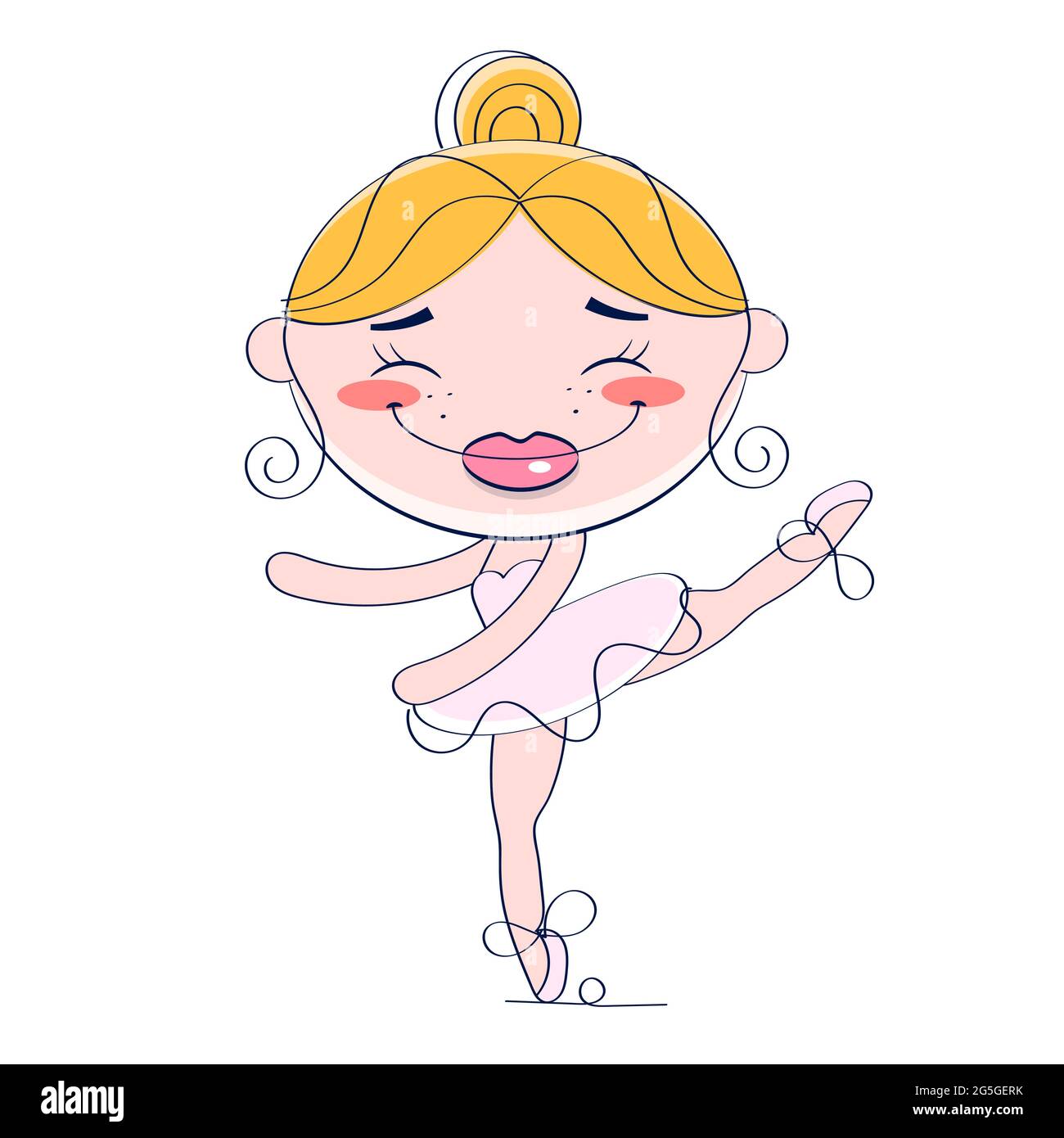 vector illustration of classical ballet, figure ballet Stock Vector ...