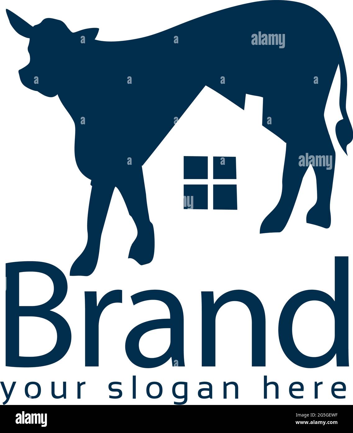 Cow house stock logo vector. Abstract house logo. Vector Illustration ...