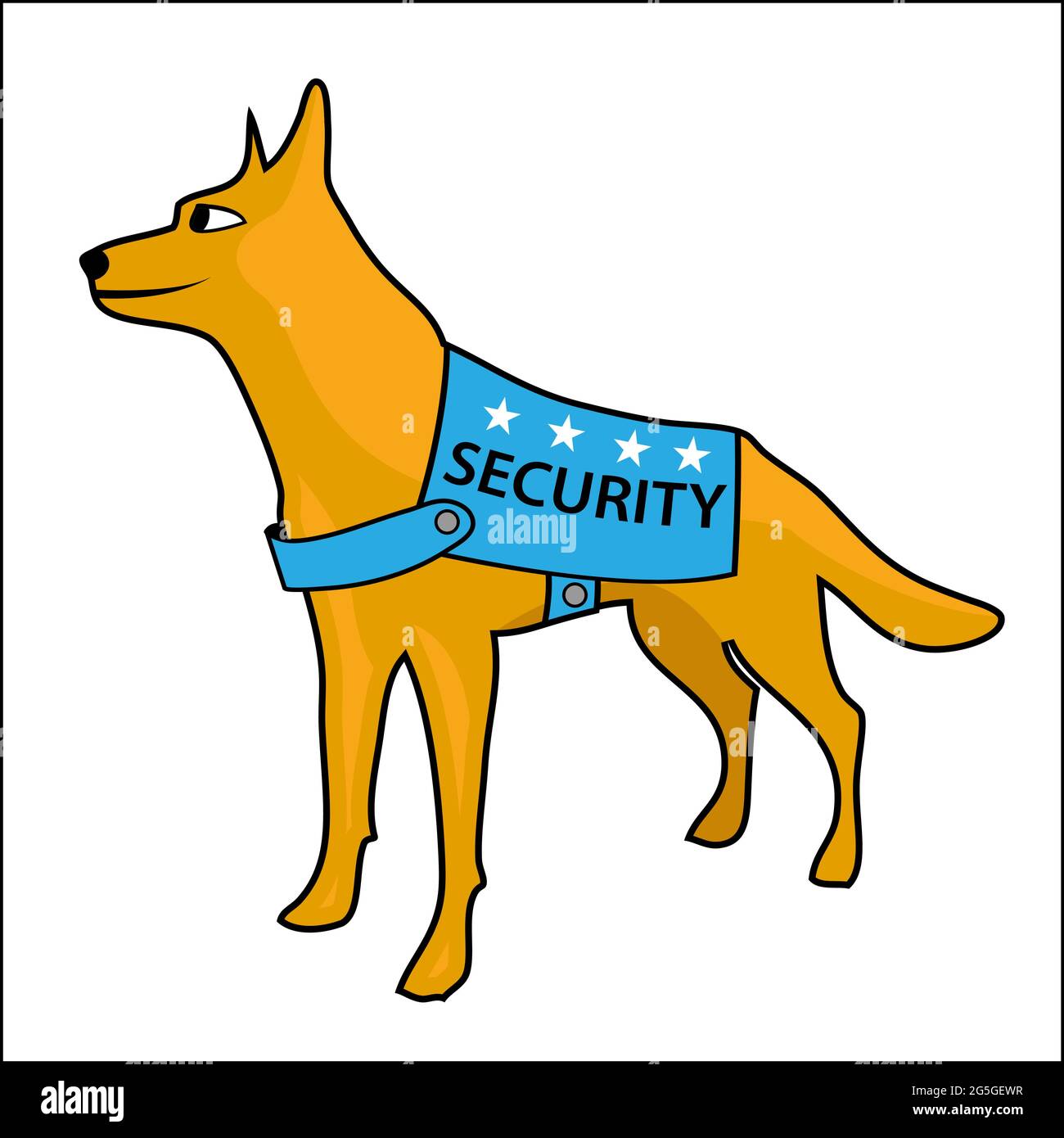 Security dog vector, Vector Illustration on white background Stock ...