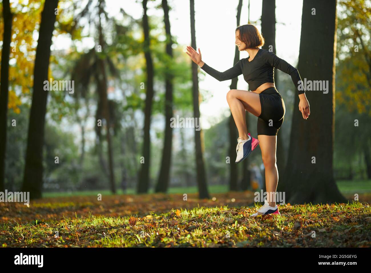 Smiling active hi-res stock photography and images - Alamy