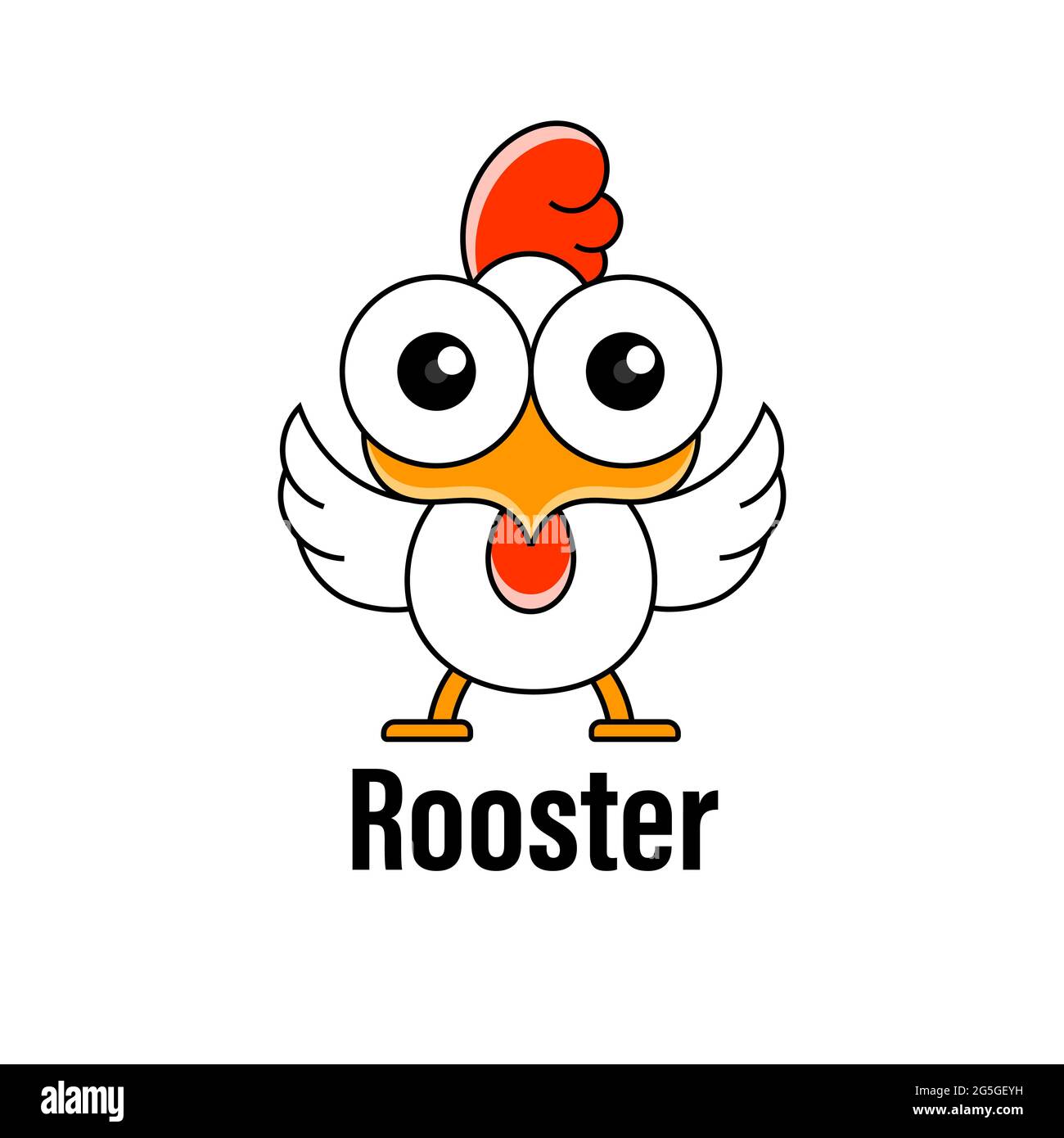 Creative vector design concept. Red rooster. Logo Stock Vector Image ...