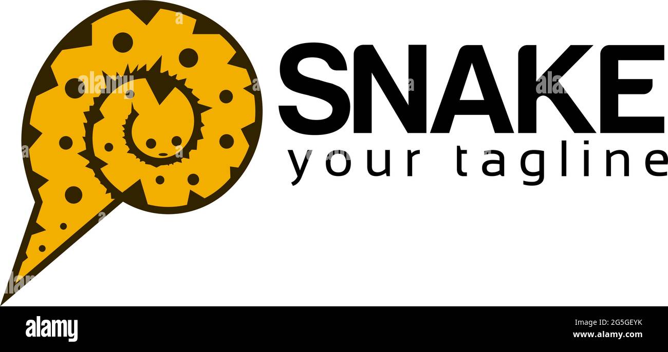 Snake bubbles. Snake logo template. flat design Stock Vector Image ...