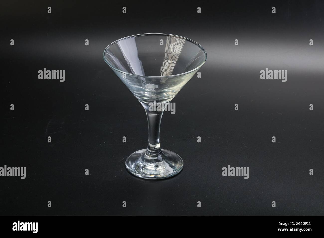 Empty glass for vine or water isolated Stock Photo - Alamy