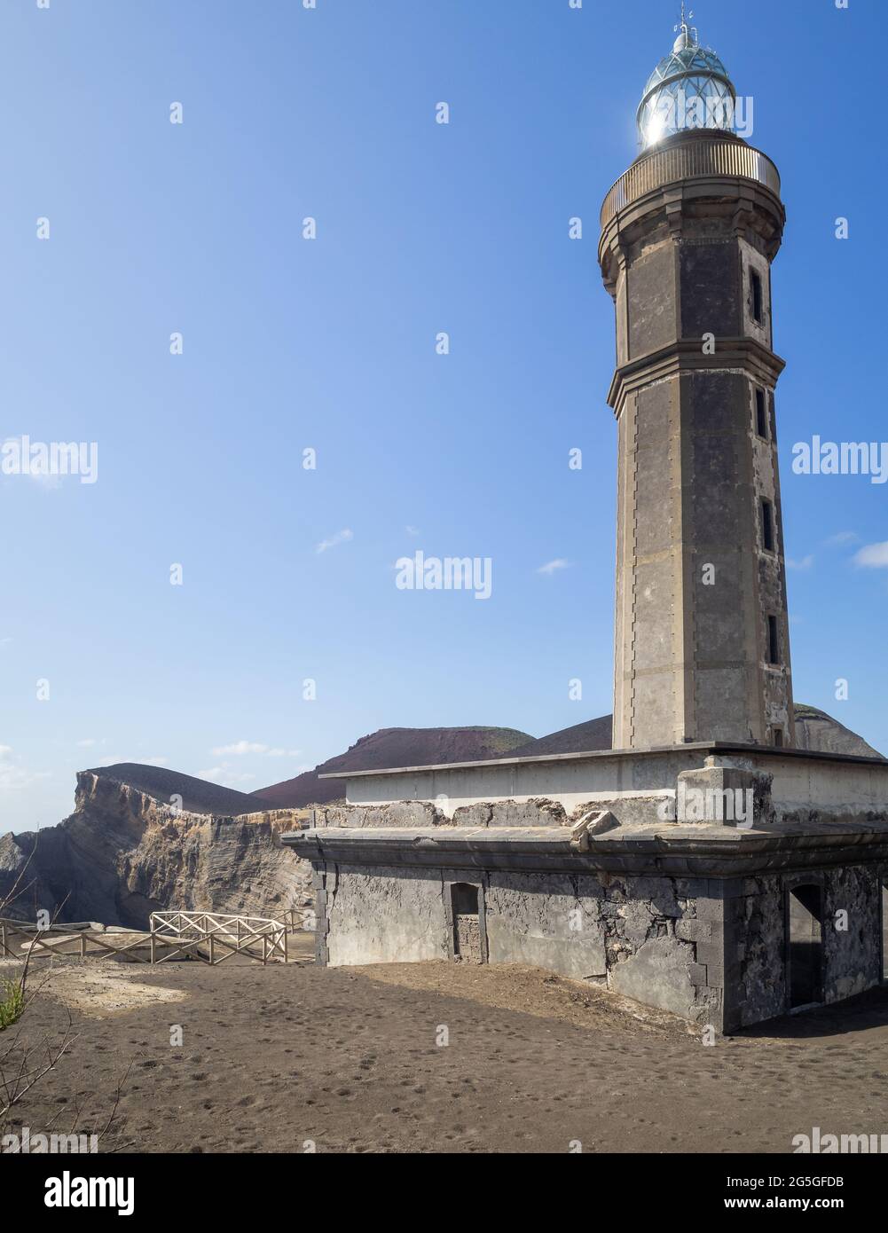 Capelinhos lighthouse ruins Stock Photo - Alamy