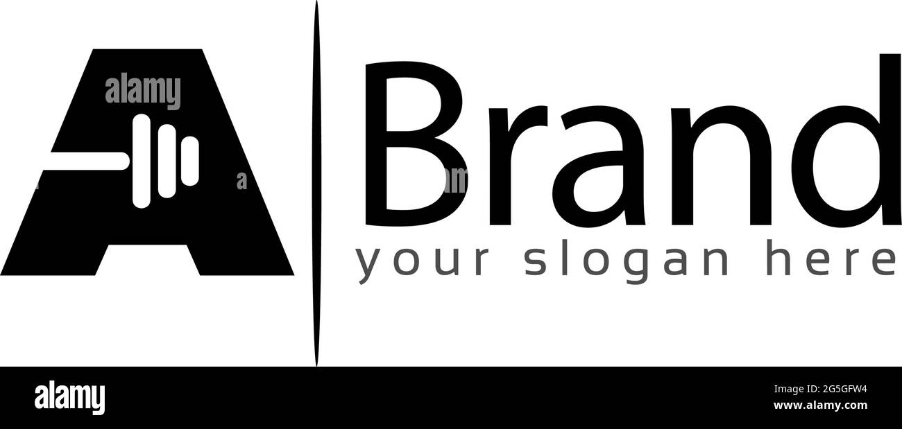 Weightlifter A stock logo template, flat designs Stock Vector Image ...