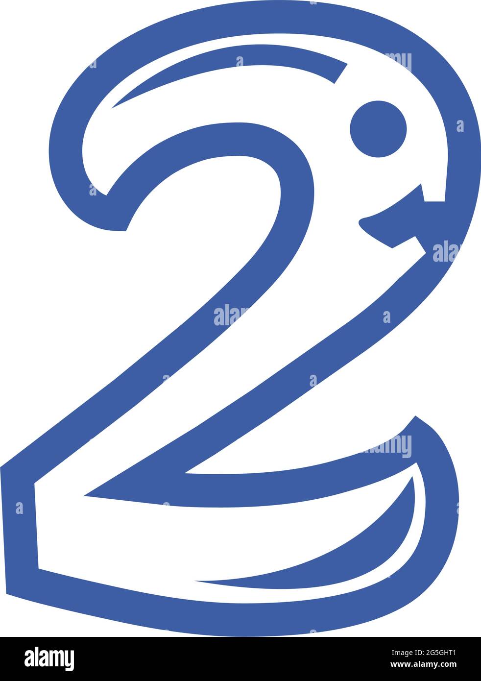 Number two icon stock, flat design. people and number icon Stock Vector ...