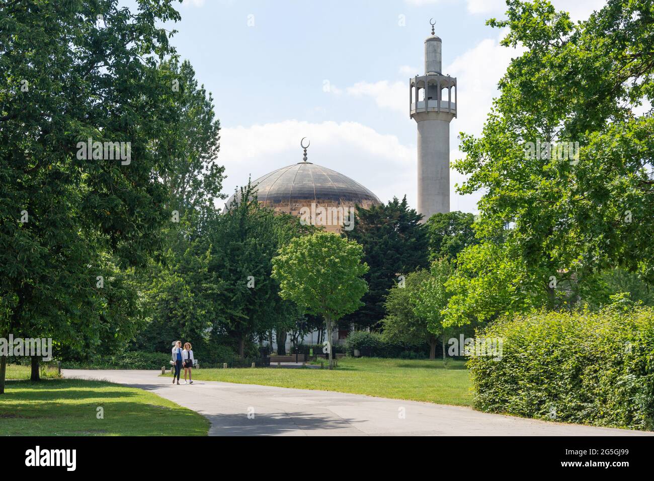 Islamic mosques minaret dome gold path muslim london central mos hi-res ...