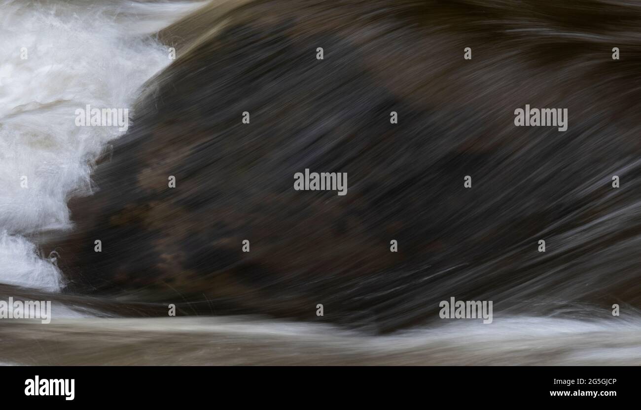 Beautiful fine art landscape image of long exposure detail of fast ...