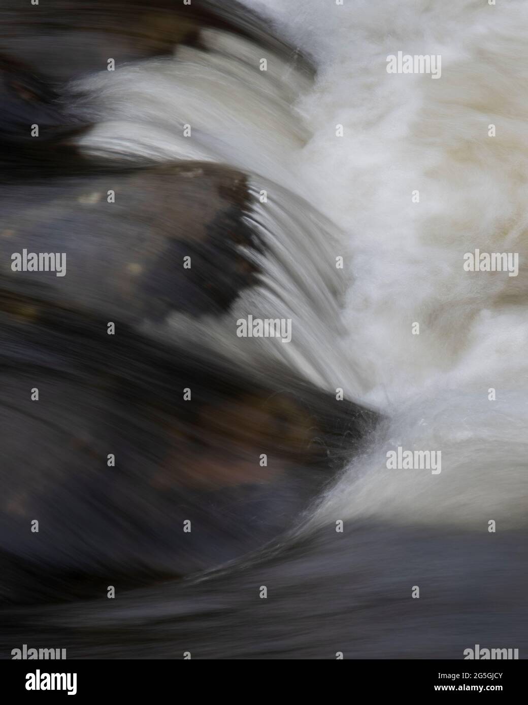 Beautiful fine art landscape image of long exposure detail of fast ...