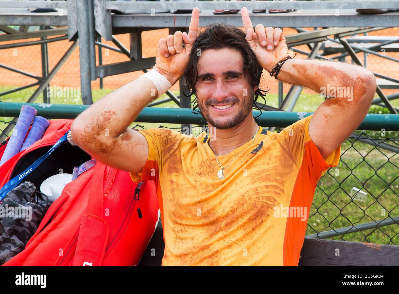 Aspria Harbour Club, Milan, Italy, 27 Jun 2021, Gian Marco Moroni @el bufalo during ATP ...