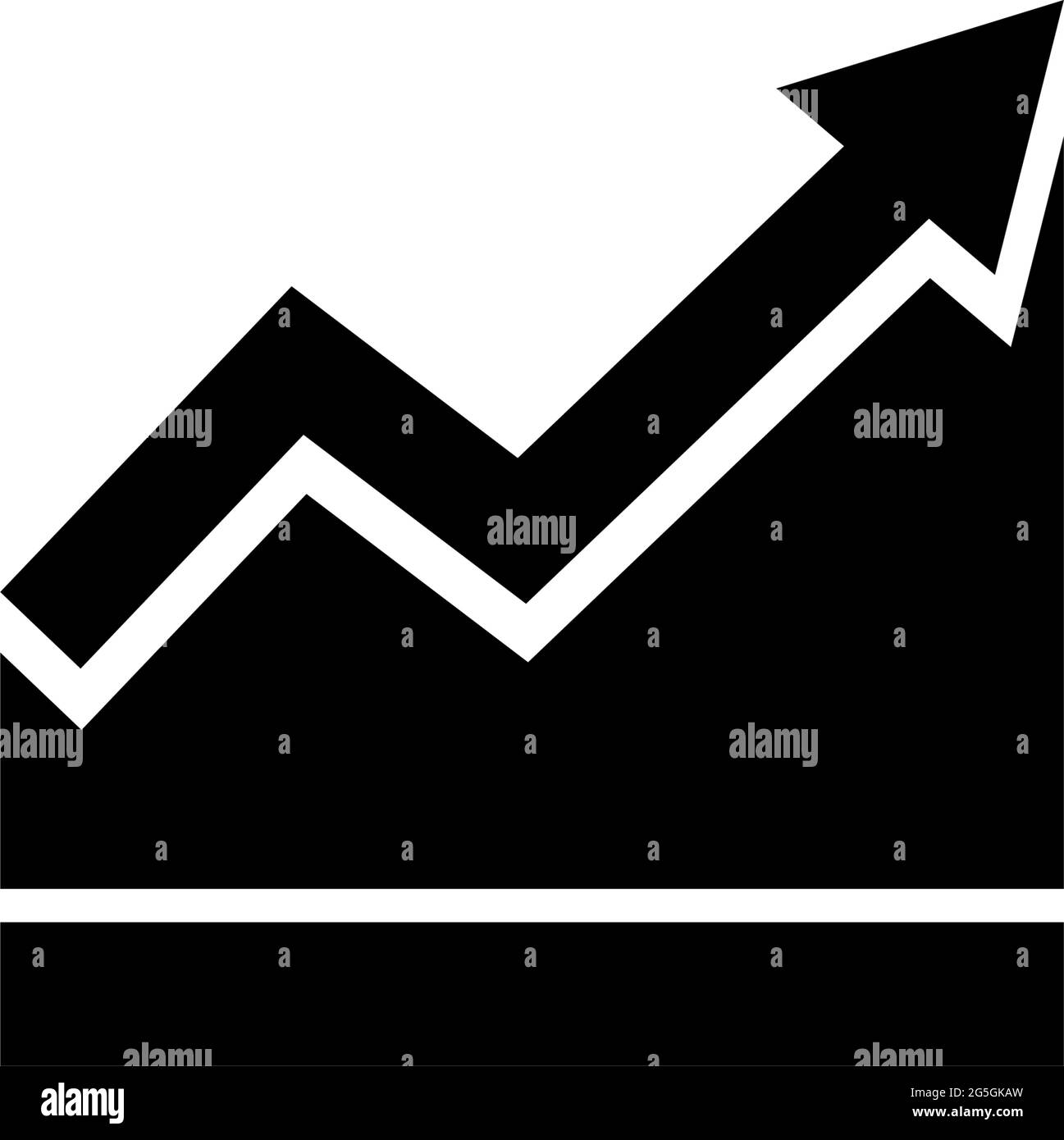 Growing Bar Graph, Growth Diagram, Chart. Flat Vector Icon illustration ...