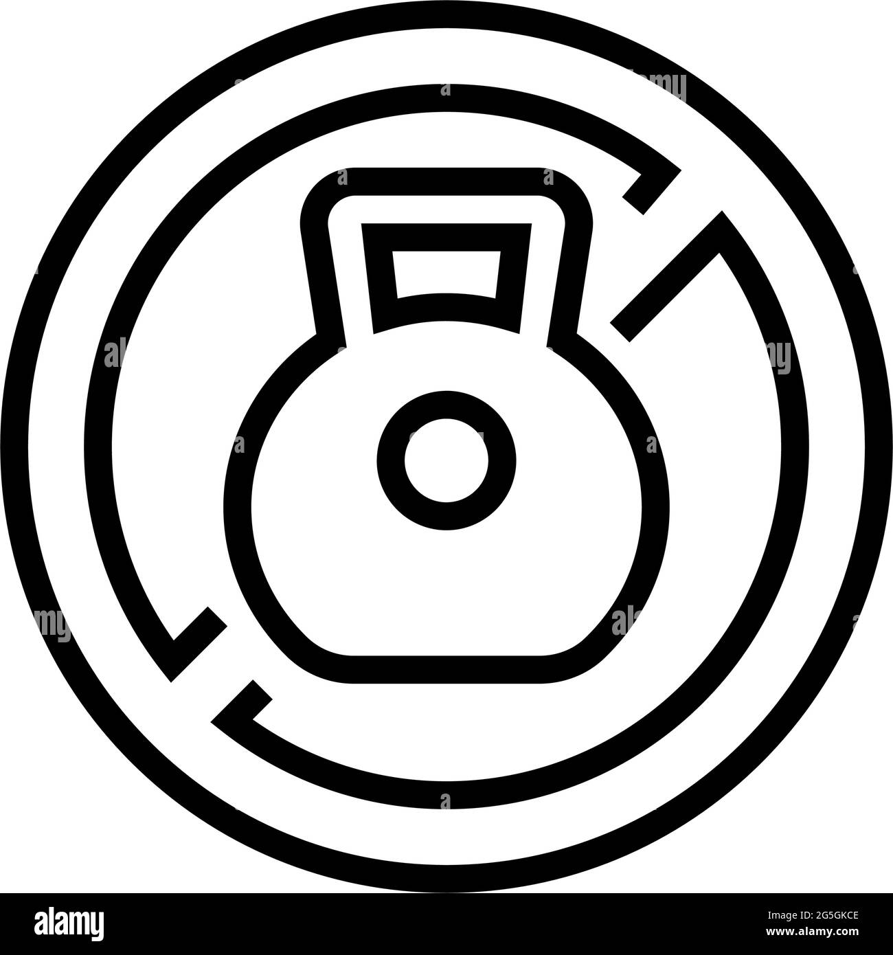 weight prohibition sign for safe children line icon vector illustration ...