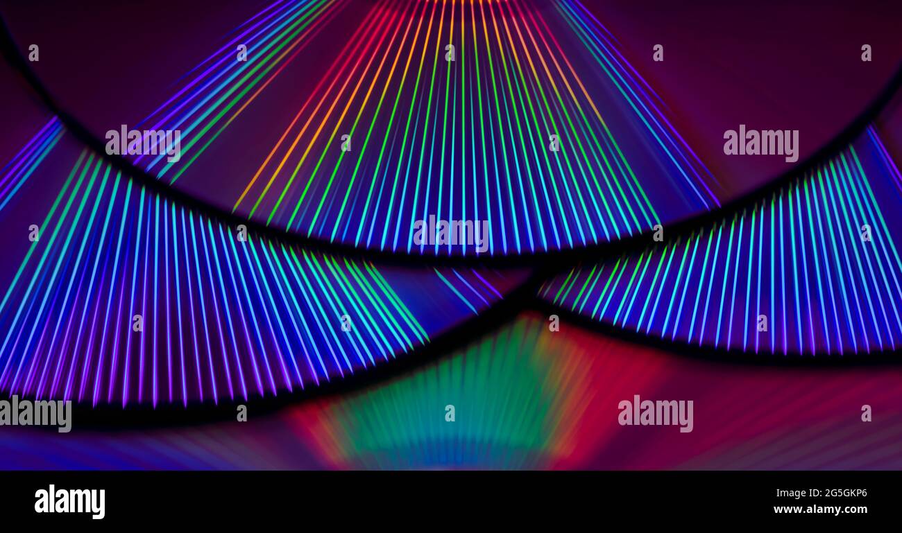 abstract rainbow light rays reflection on cd surface Stock Photo - Alamy