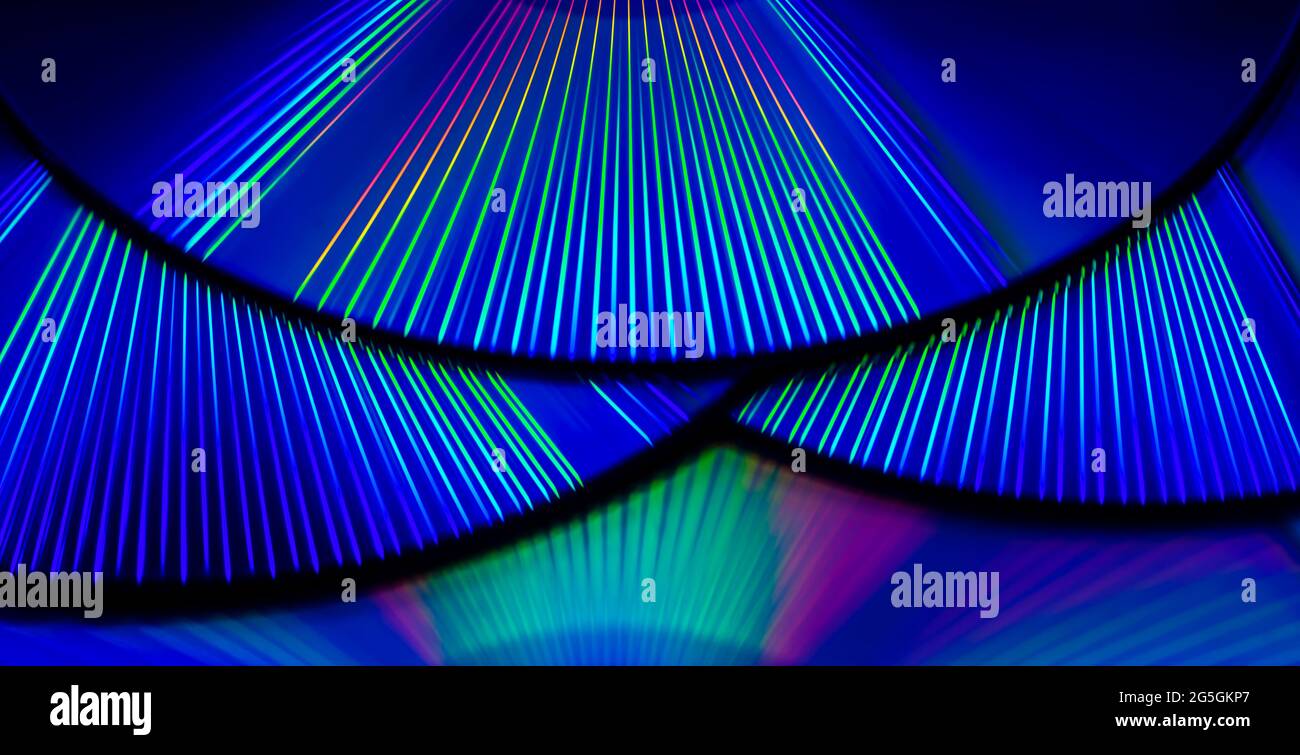 abstract rainbow light rays reflection on cd surface Stock Photo - Alamy