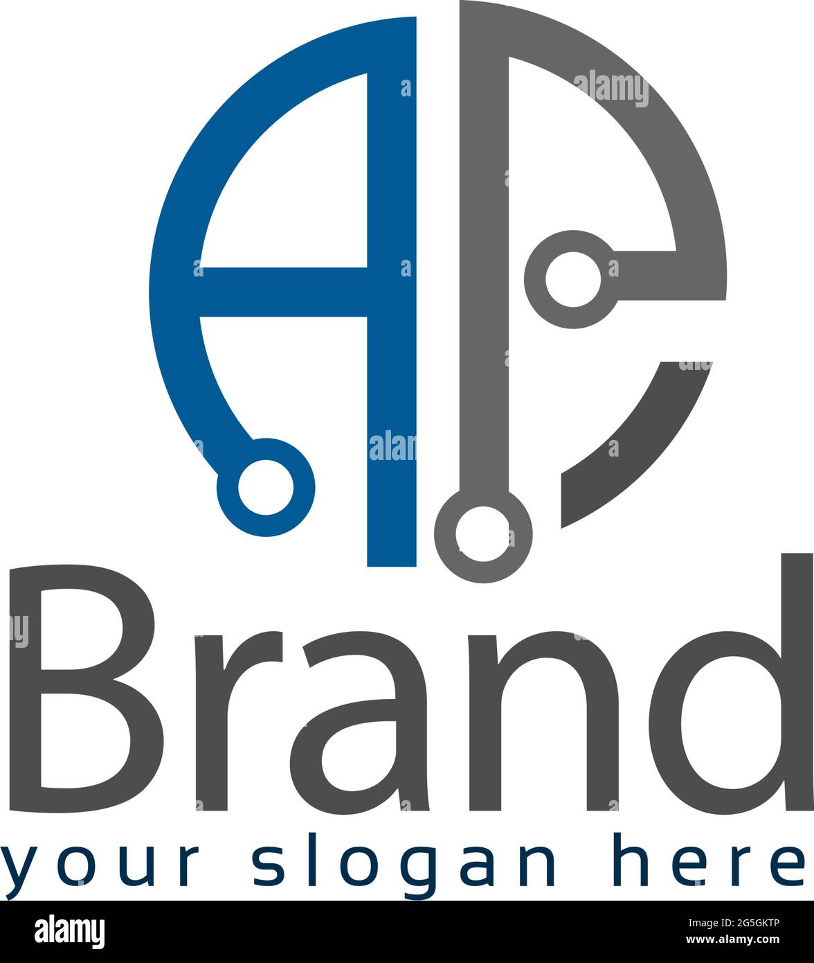 Letter AP, Logo Letter AP and chain. logo formed by chain Stock Vector ...